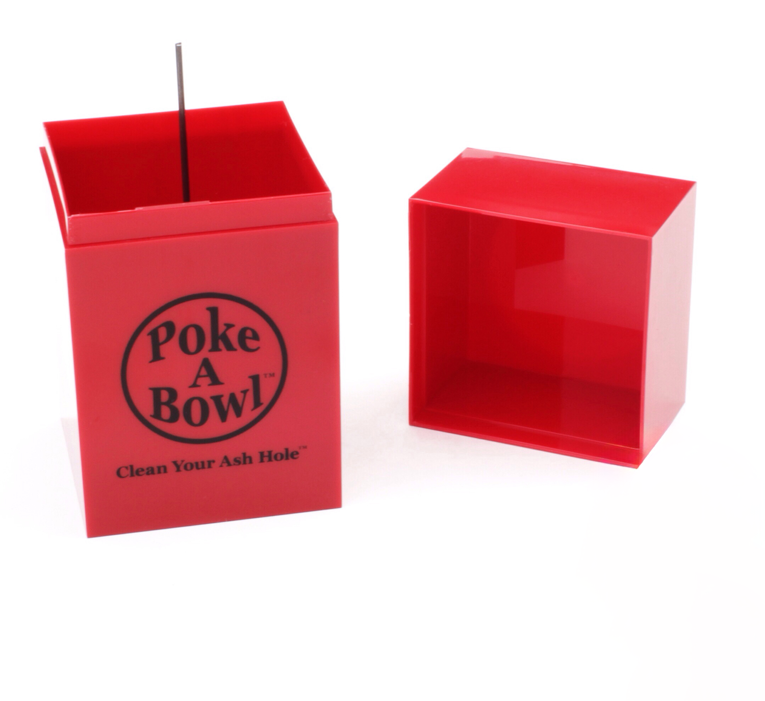 Poke A Bowl® Box Ashtray (Red)